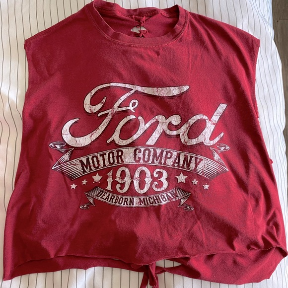 Ford | Tops | Ford Sleeveless Cutout Tank Top Custom | Poshmark